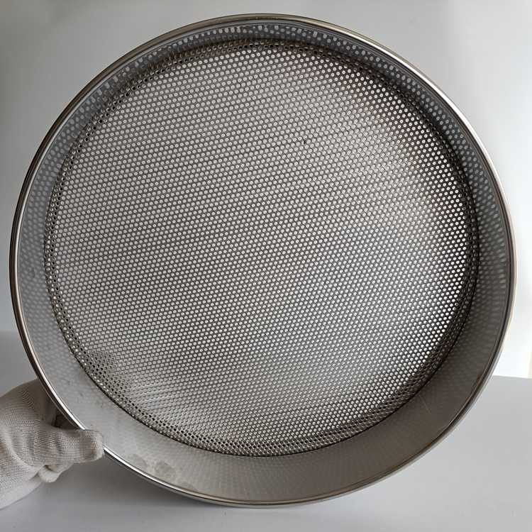 Perforated Round Hole SS304 Lab Test Sieves 350mm Corrosion Resistant
