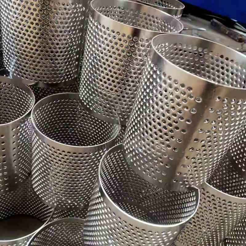 SS316L Perforated Metal Filter Screen Mesh Cylinder anti rust With Fine ...