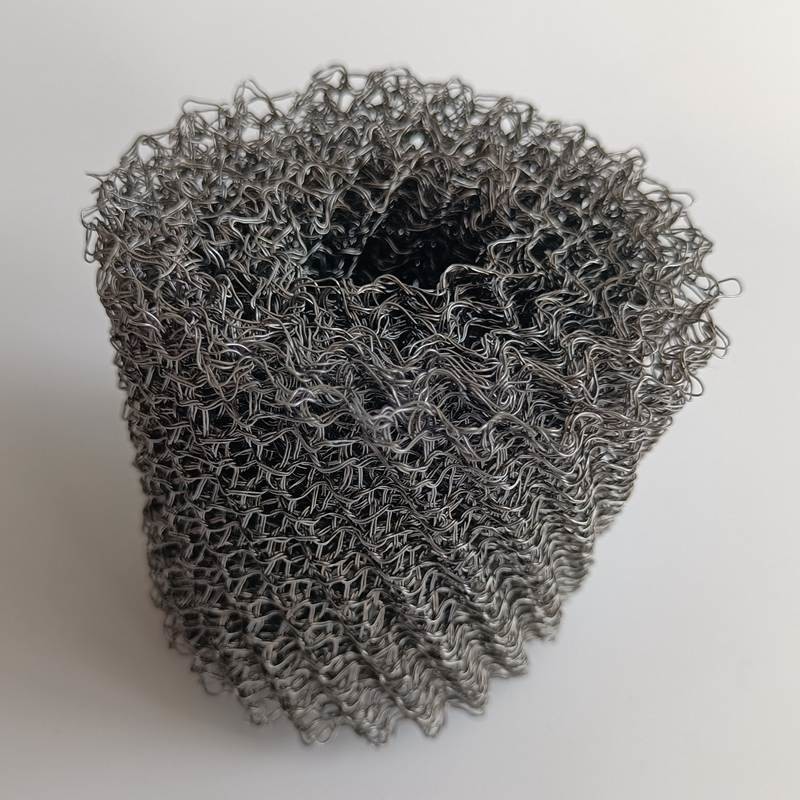 Double Vapor Liquid Filter Knitted Wire Mesh 70mm Width Aluminum And Iron