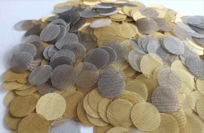 60 Mesh Round Brass Wire Mesh Screen Brass Filter Mesh For Smoking Pipe