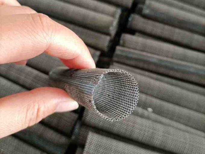 Woven Carbon Steel Wire Mesh Perforated Metal Cylinder Abrasion Resistance