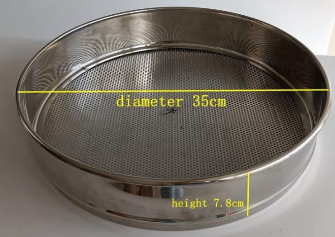 Double Layer 350mm SUS304 Soil Testing Sieves Machine Stamped Frame