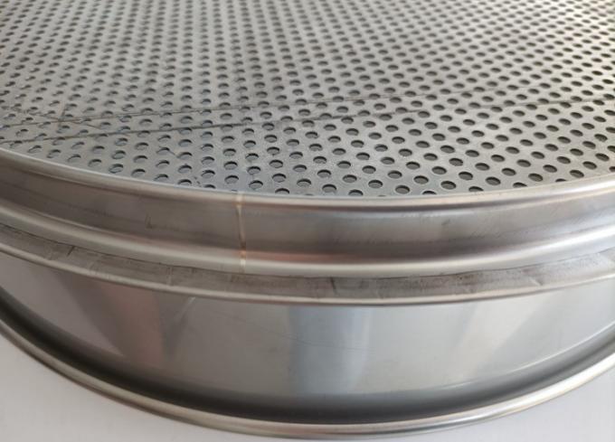Perforated Round Hole SS304 Lab Test Sieves 350mm Corrosion Resistant