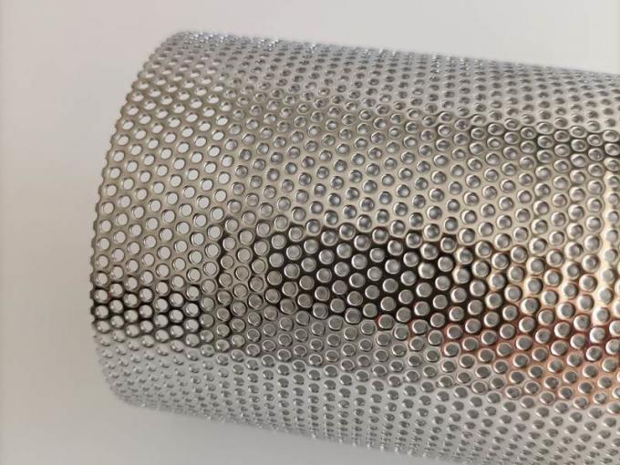Woven Carbon Steel Wire Mesh Perforated Metal Cylinder Abrasion Resistance